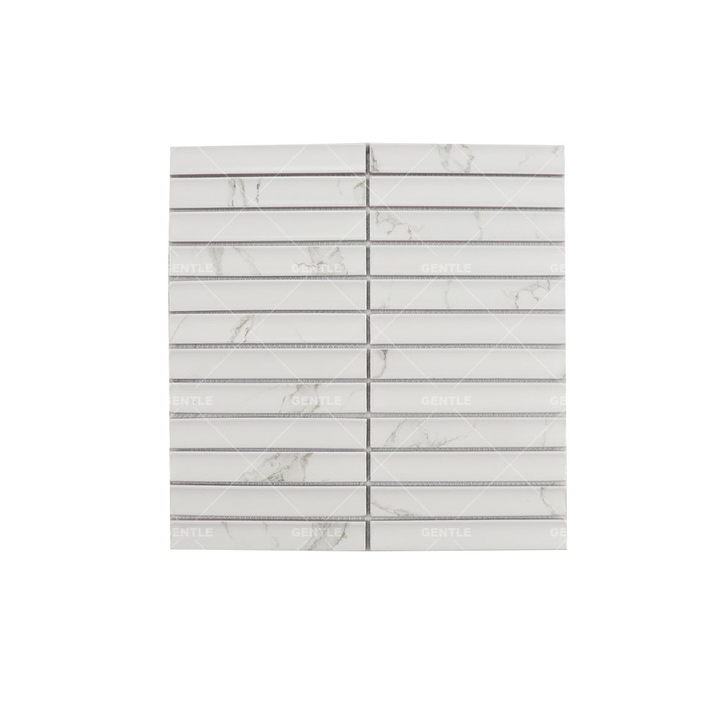 Custom Karara White Ceramic Mosaic Sheet