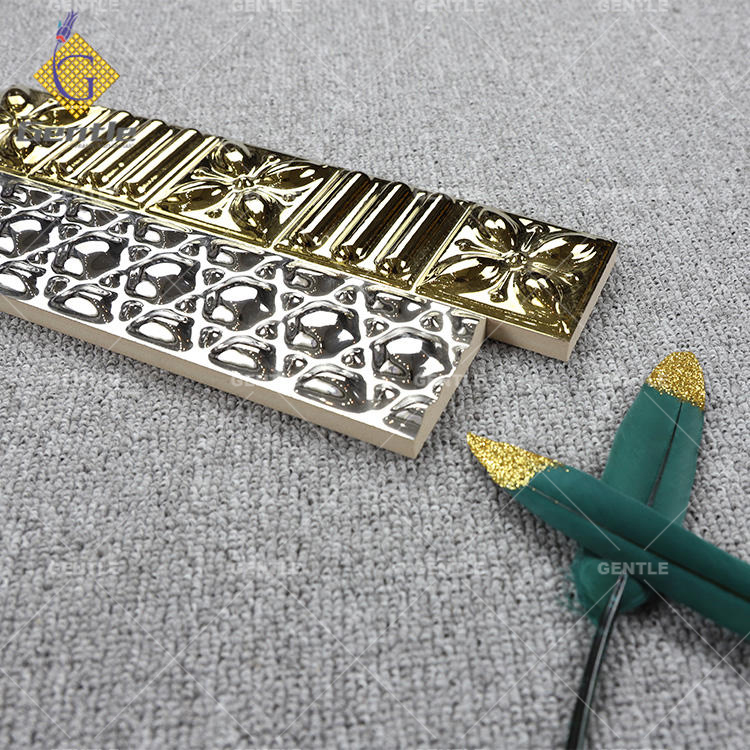 Fast dispatch metal polished gold tile trim external border for ceramic ...