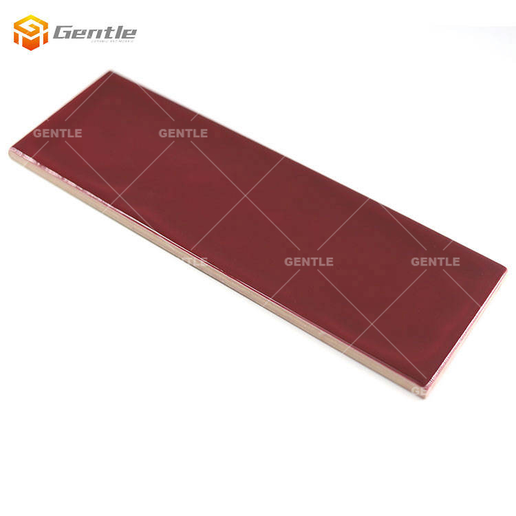 30% Off Pure color special-shaped surface ceramic tile 100x300mm red ...