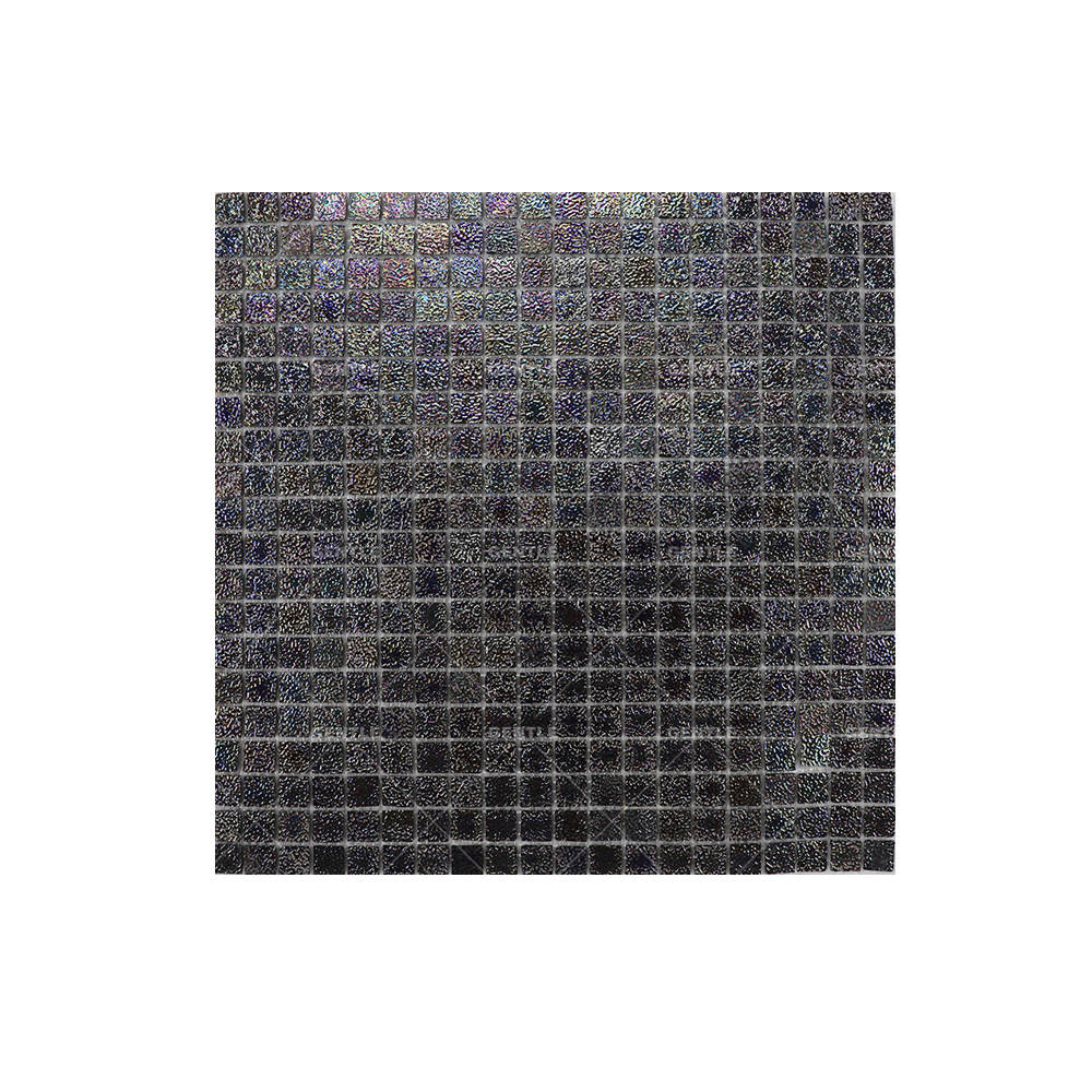 Custom Iridescent Electroplate Square Hot Melt Glass Mosaic Tiles