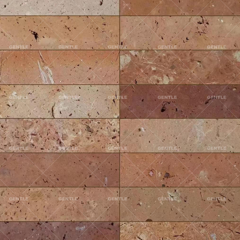 60x240mm earthy tones wall tiles slim red brick for park decoration ...