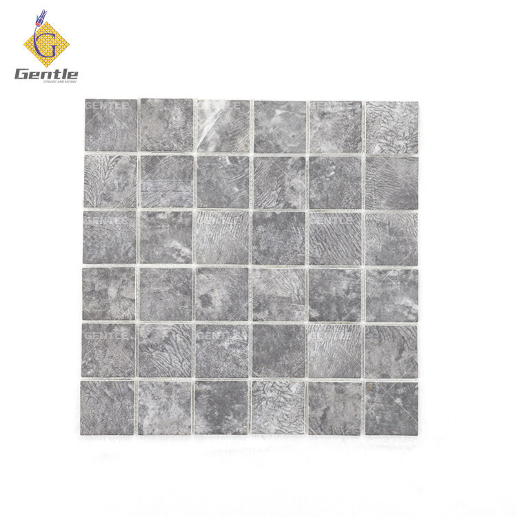 Wholesale Grey Square Recycled Glass Mosaic Tiles