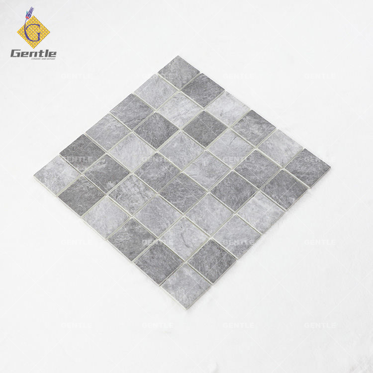 Custom Grey Cement Tile Texture Recycled Glass Mosaic Tiles