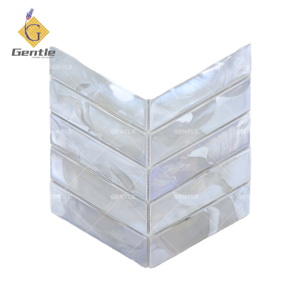 Wholesale Light Blue Arrow Shape Hot Melt Mosaic Tiles