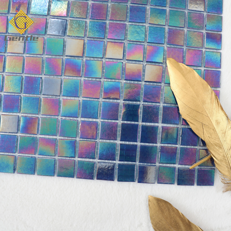 Customized Blue Hot Melt Mosaic Tiles
