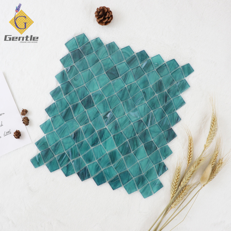 Custom Green Diamond Hot Melt Mosaic Tiles