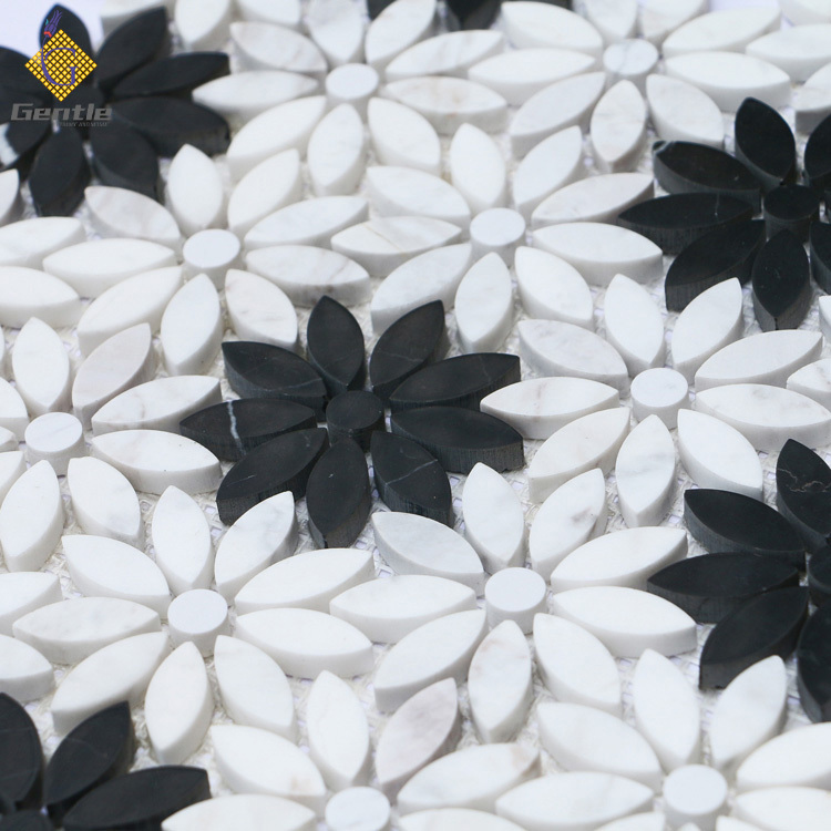 Wholesale Oval White Flower Marble Mosaic Sheet