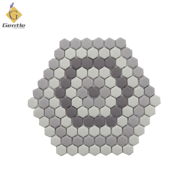 Custom Hexagonal Recycled Glass Mosaic Sheet