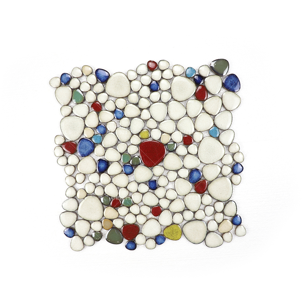 Wholesale Pebble Shape Glossy Ceramic Mosaic Sheet