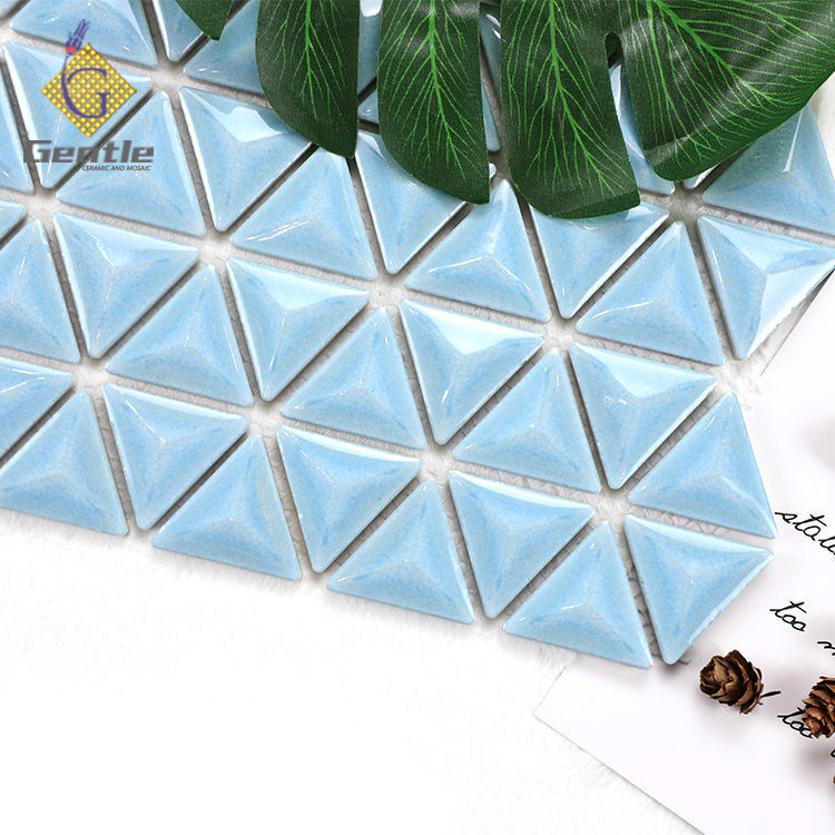 Custom Triangular Ceramic Mosaic Sheet For Living Room
