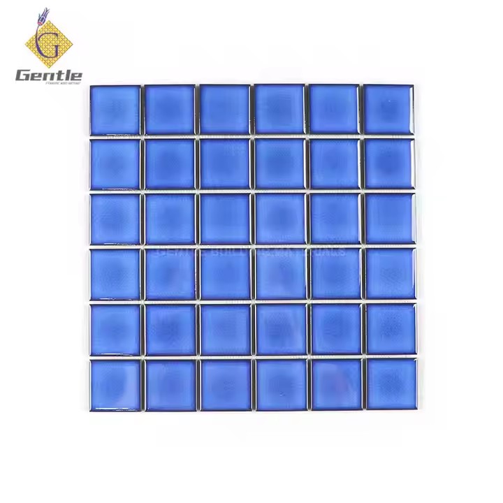 Custom Blue Ceramic Mosaic Sheet