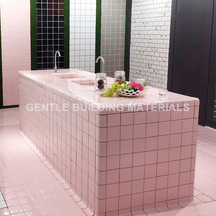 Custom Different Colors Curved Corner Tiles