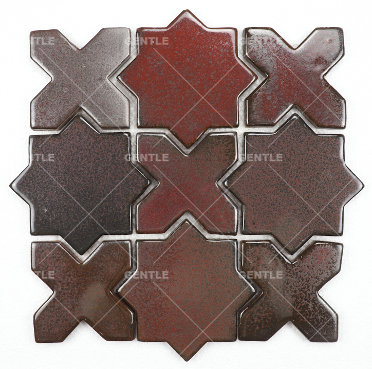 Custom Star Shape Ceramic Mosaic Tile