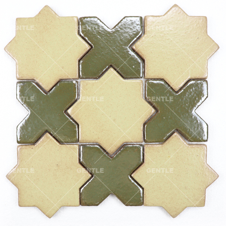 Custom Star Shape Ceramic Mosaic Tile