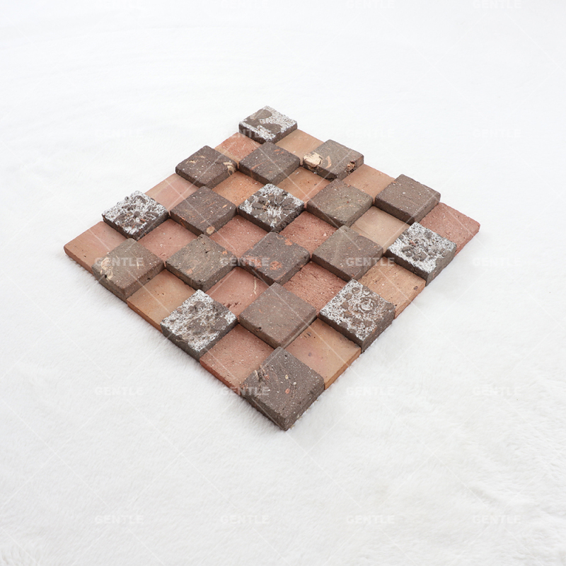 Wholesale Red Clay With Carving Effect Ceramic Mosaic Tiles