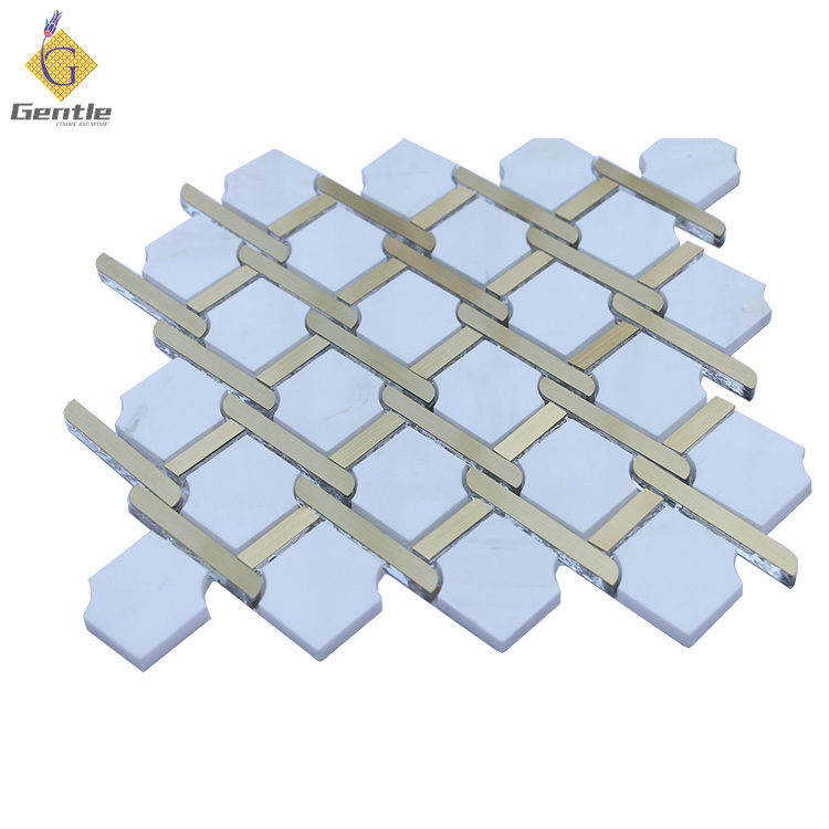 Wholesale White Diamond-shaped Marble Mosaic Tiles