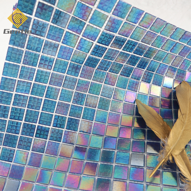Customized Blue Hot Melt Mosaic Tiles