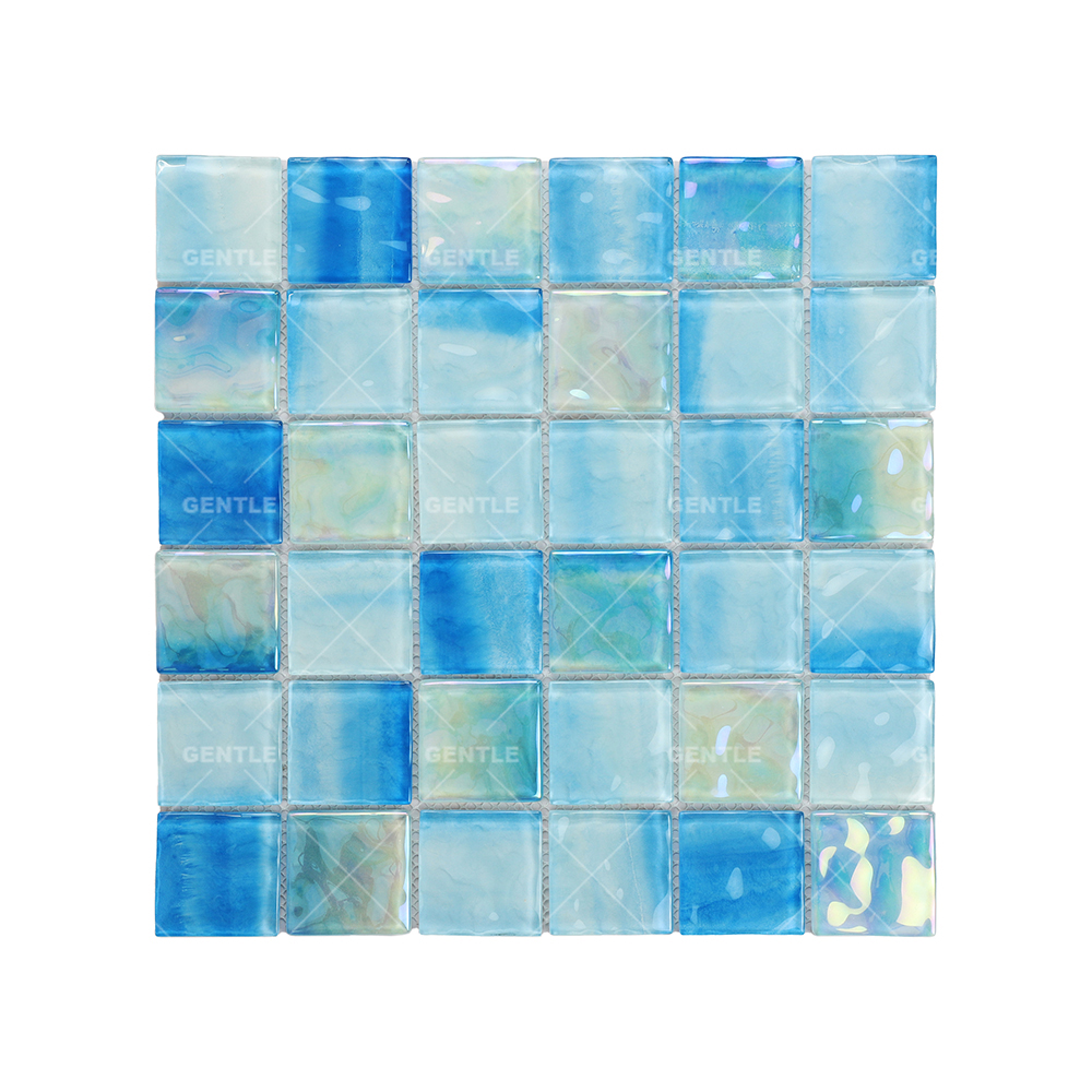 Wholesale High-Transparency Iridescent Wavy Surface Crystal Glass Mosaics
