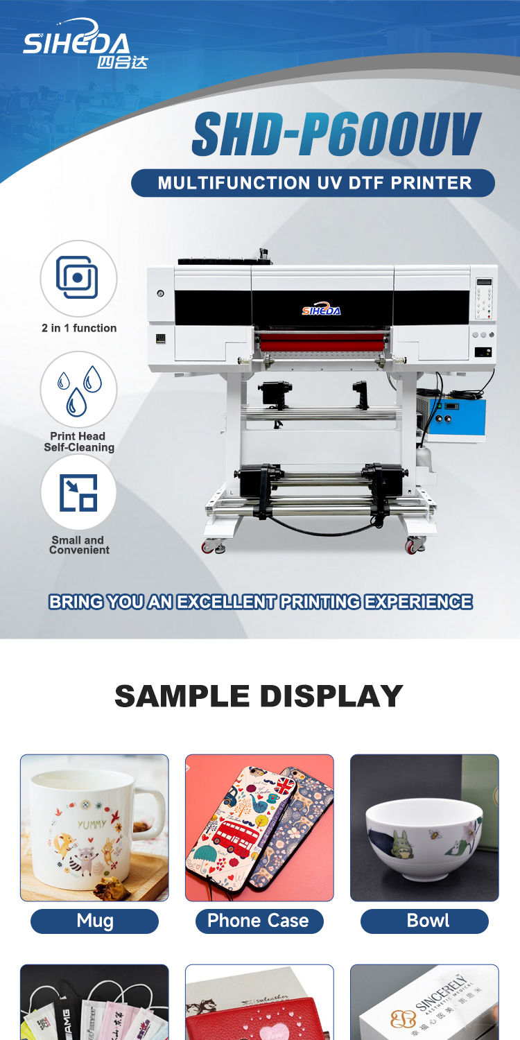 Siheda Roll to Roll 60cm AB UV Dtf Printer with Laminator for Epson i3200 Dtf Machine