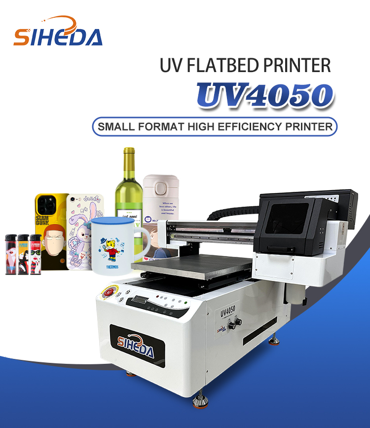 Siheda 2022 New Product Acrylic Glass Stainless Steel Ceramic Wood Flatbed UV Printer A3 With ...