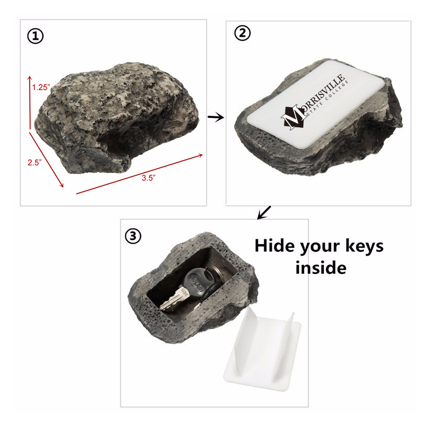 Spare Key Holder Rock,Keychain