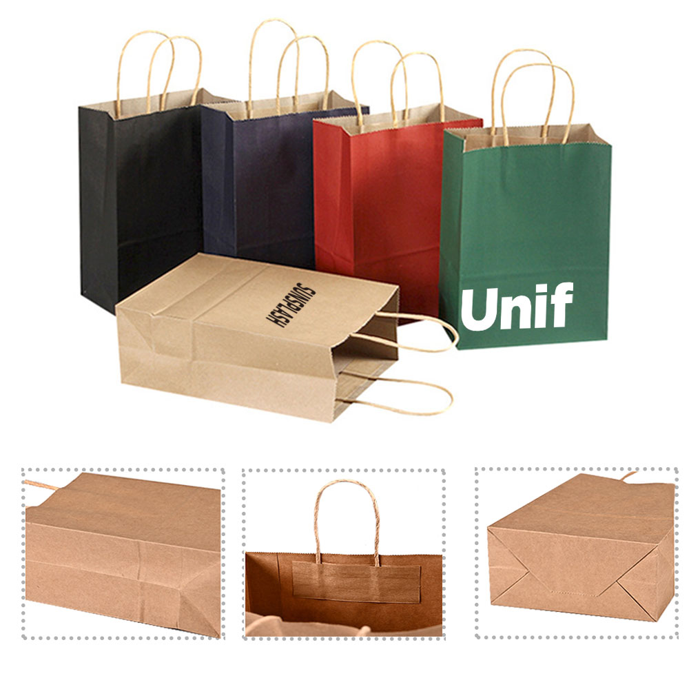 Natural Kraft Paper Tote Bags with Paper Handle,Bags