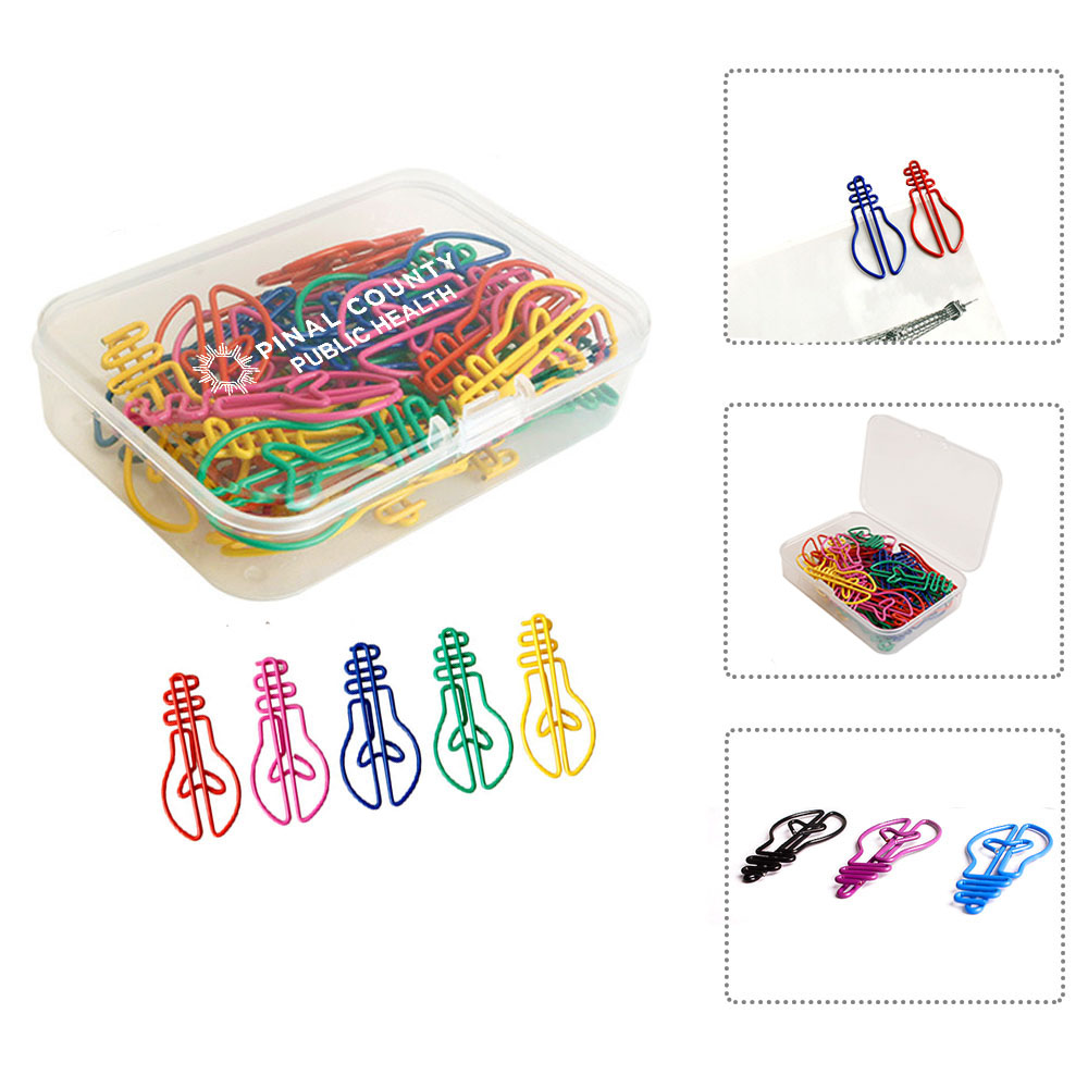 Light Bulb Shaped Paper clips in Plastic Container,Stationery & Office