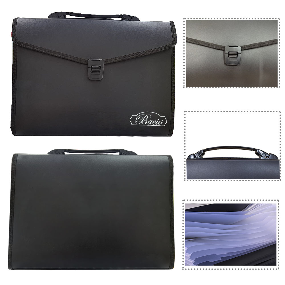 13 Pockets Expanding A4 File Folder with Handle,Stationery & Office