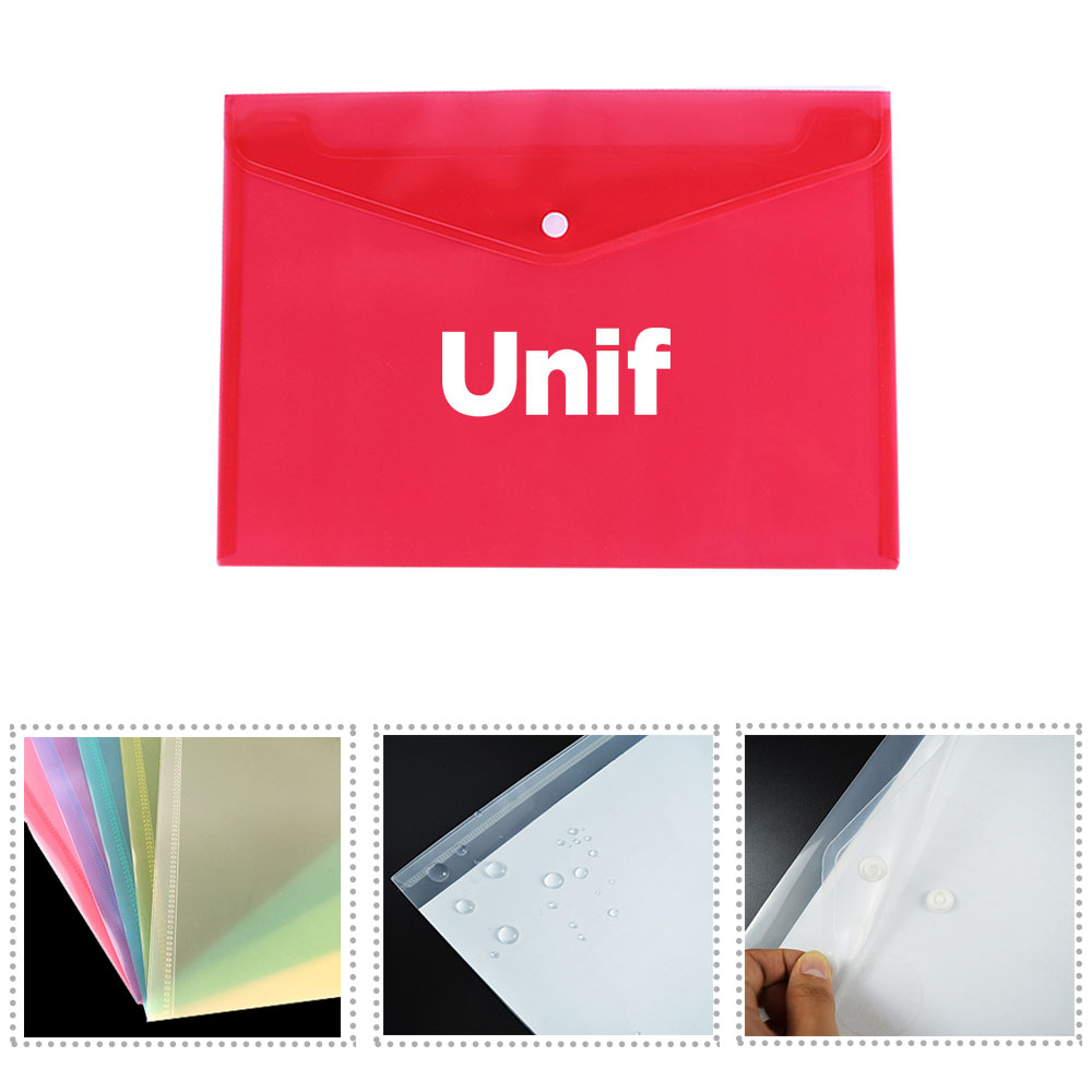 A4 Snap Button Transparent File Bag,Stationery & Office