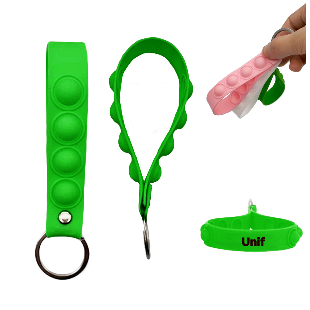 Silicone bubble wristband keychain,Keychain