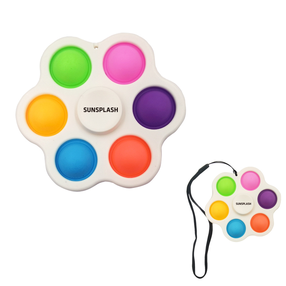 Rainbow 6 bubbles spinnerswith hanging rope,Games & Toys & Stress Relievers