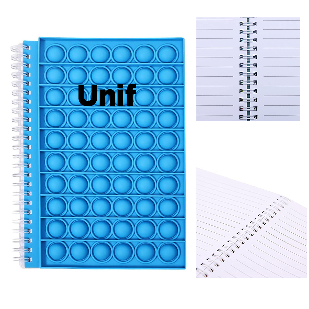 Spiral Push Pop Bubble Silicone Notebook,Stationery & Office