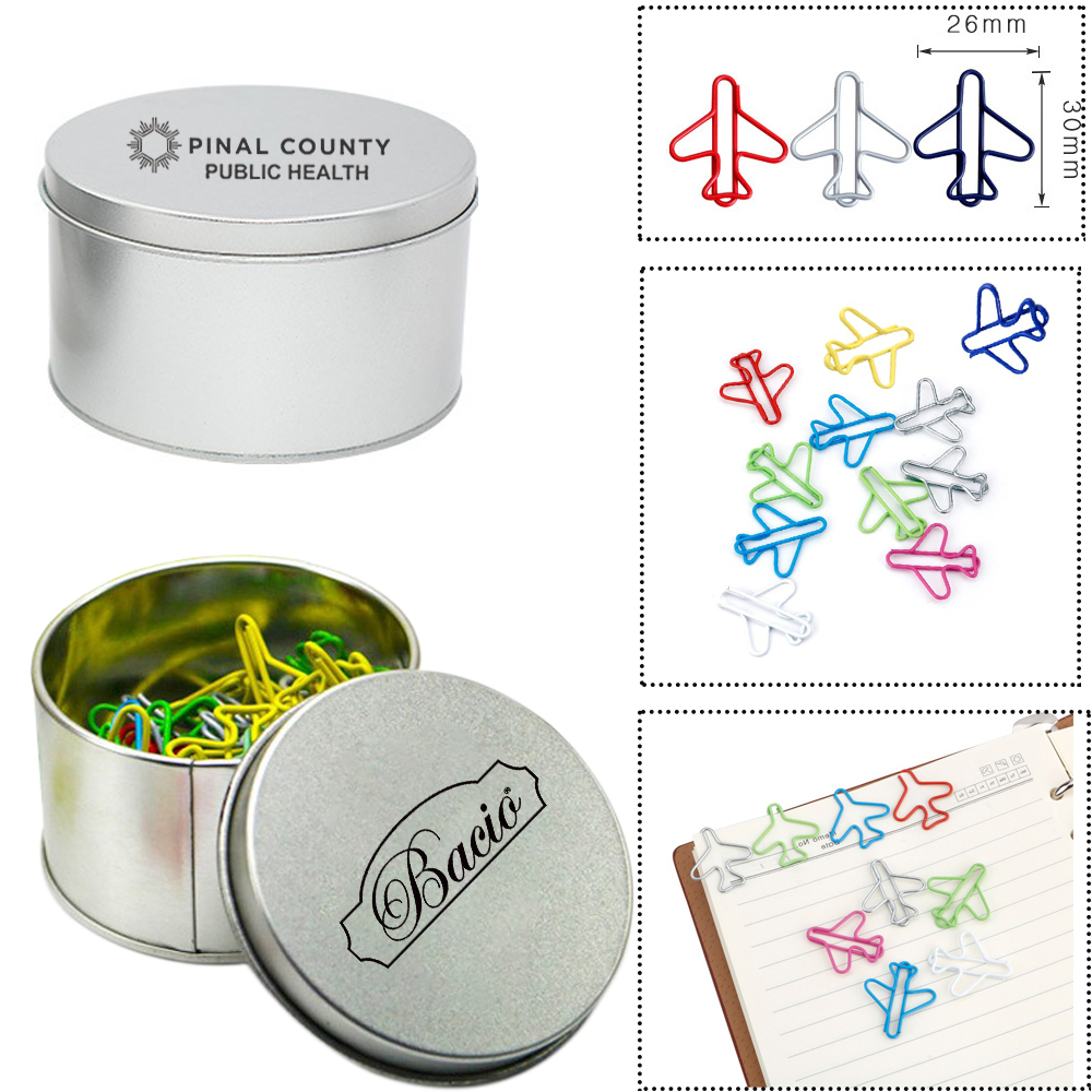 Airplane Paper Clips In Tin Container,Home & Kitchen & Tools & Pets & Auto