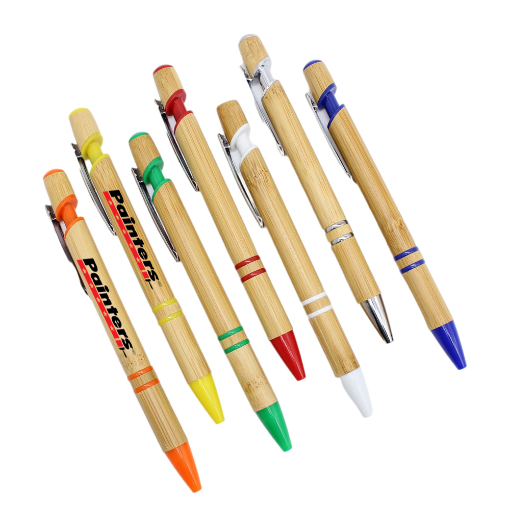 Eco-friendly Retractable Bamboo Ballpoint Pen,Stationery & Office