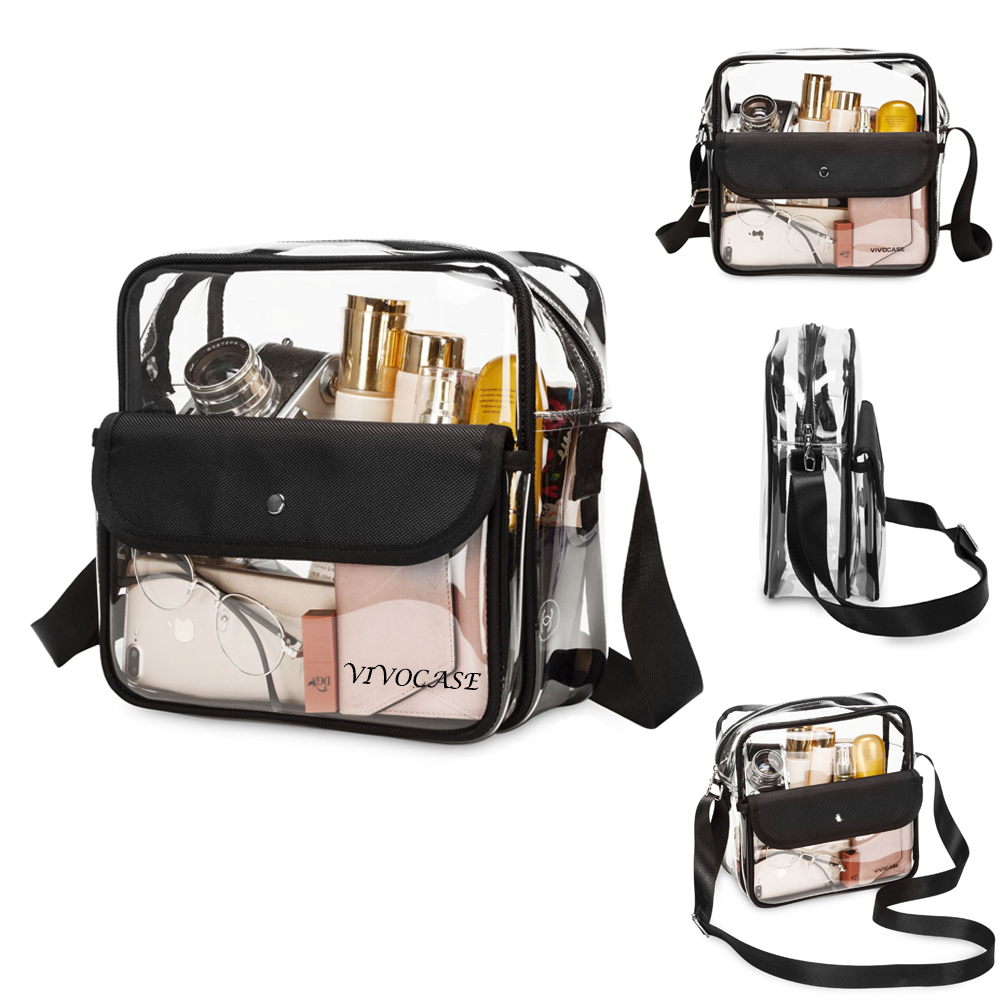 Women`s PVC Transparent Shoulder Bag Crossbody Bag with Strap,Bags