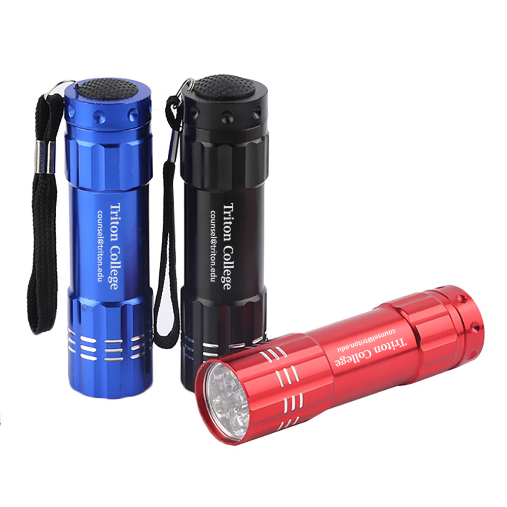 Aluminum 9 LED Flashlight,Keychain