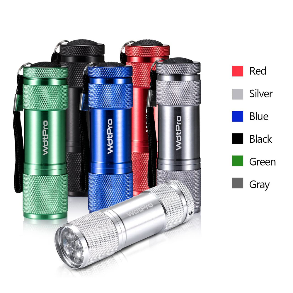 Mini super bright LED 9 flashlight with lanyard,Keychain