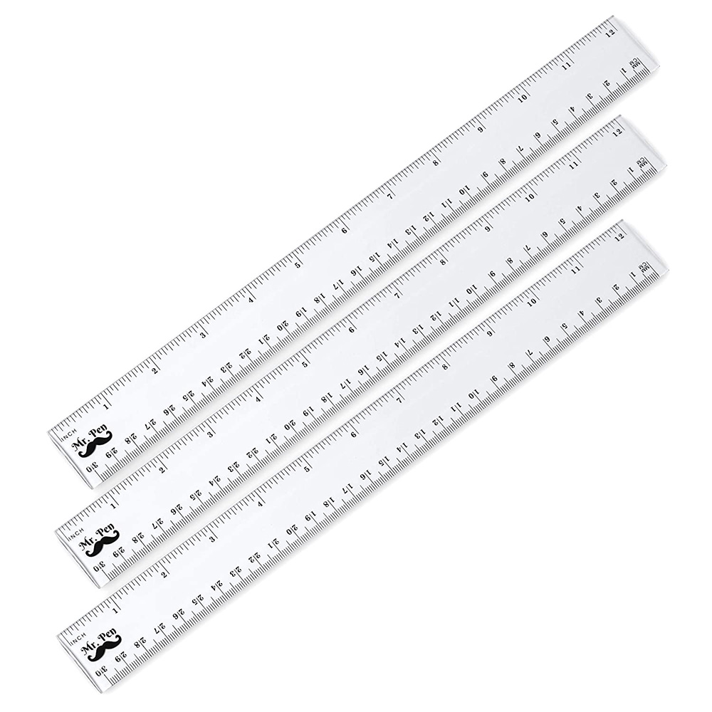 12" Transparent Ruler,Stationery & Office