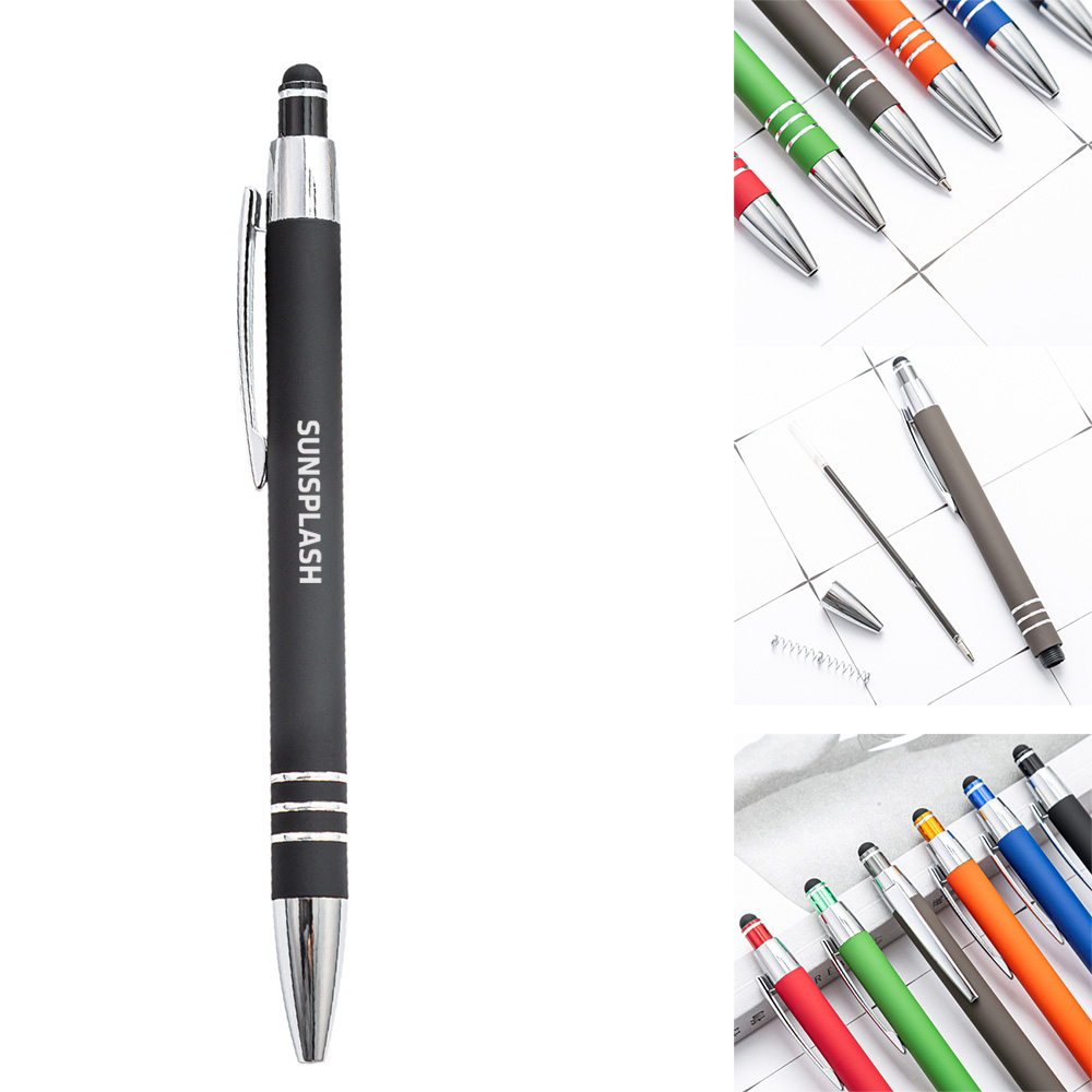 Stylus Click Action Aluminum Ballpoint Pen,Stationery & Office
