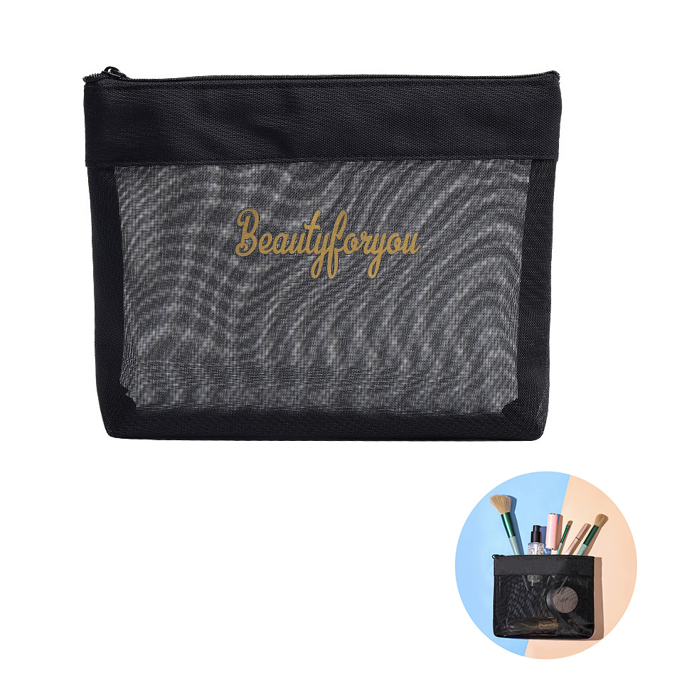 Nylon Mesh Zipper Makeup Bag,Bags