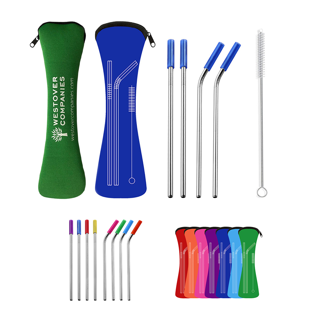 Reuseable Stainless Steel Straw Kit,Drinkware