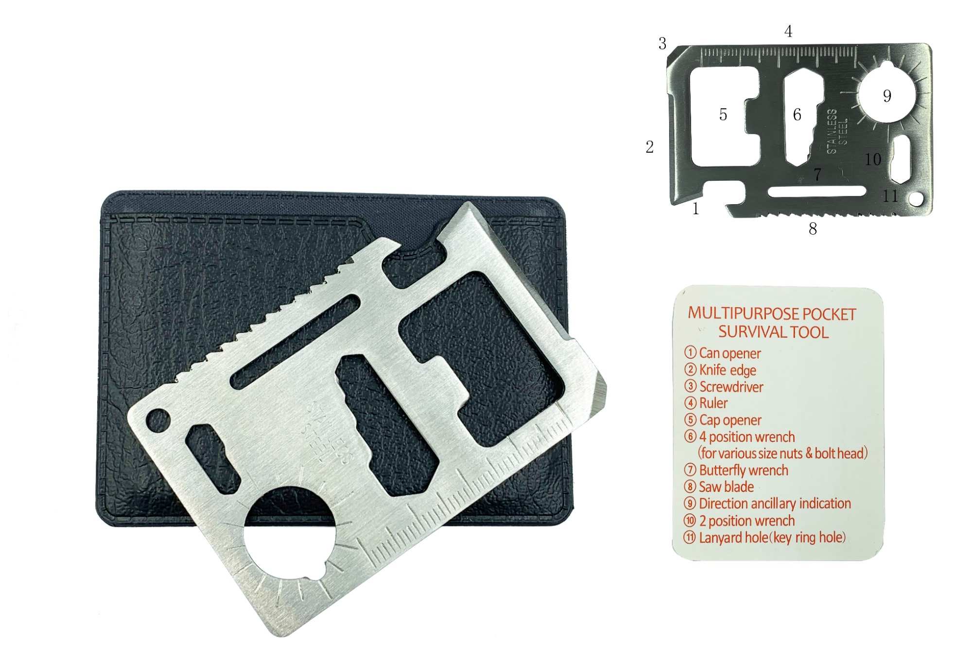 Custom Survival Tool Card Pocket Tool,Home & Kitchen & Tools & Pets & Auto