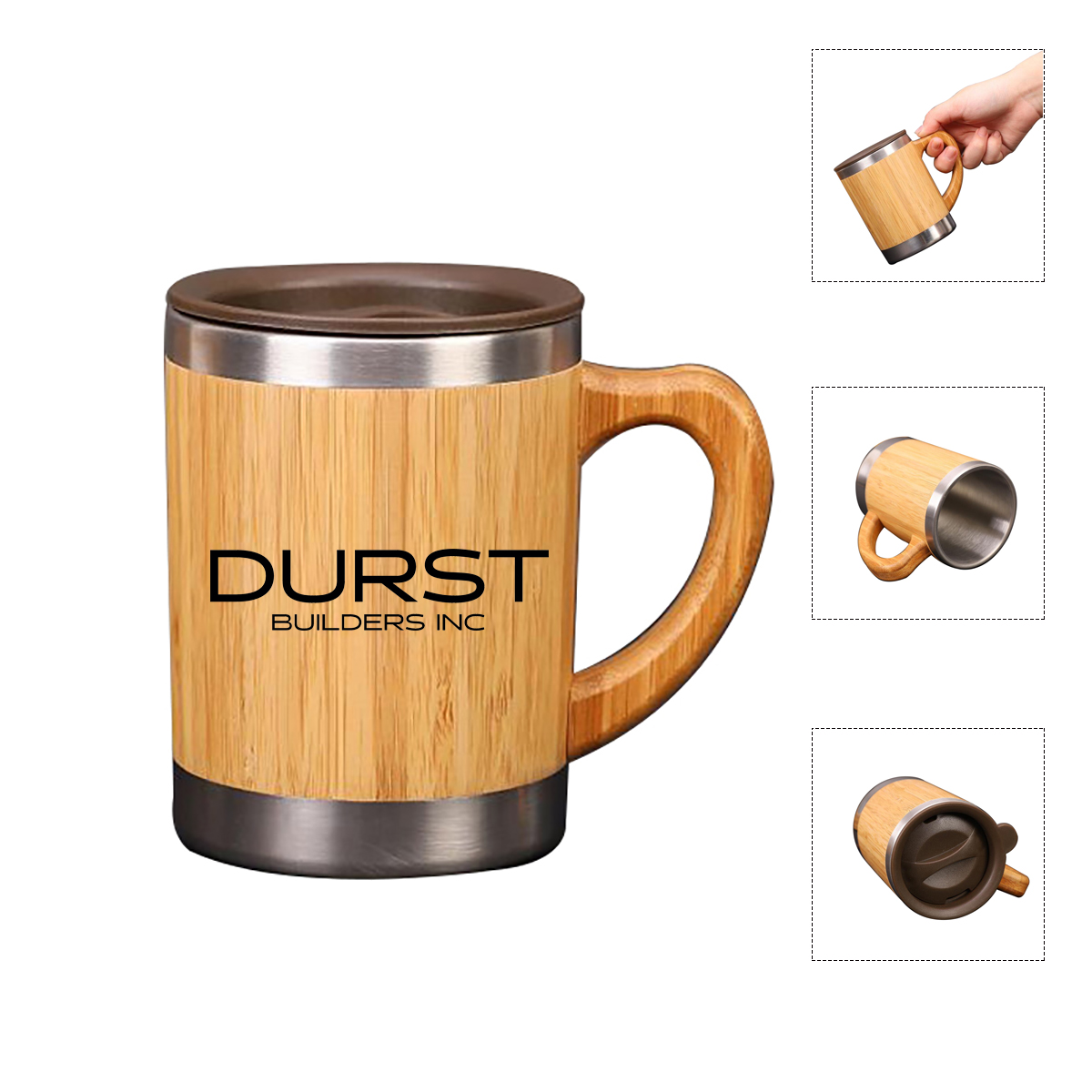 Double Wall Bamboo Mug,Drinkware