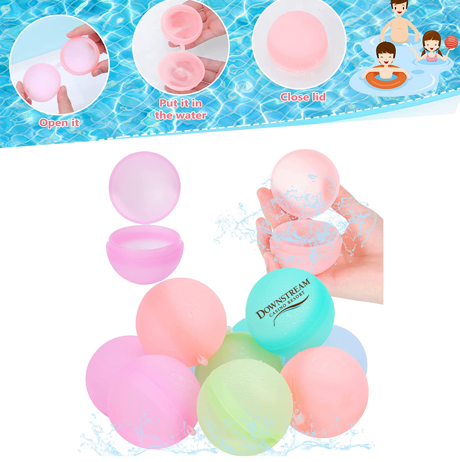 Silicone Refillable Water Balloons Bomb for kids,Games & Toys & Stress ...