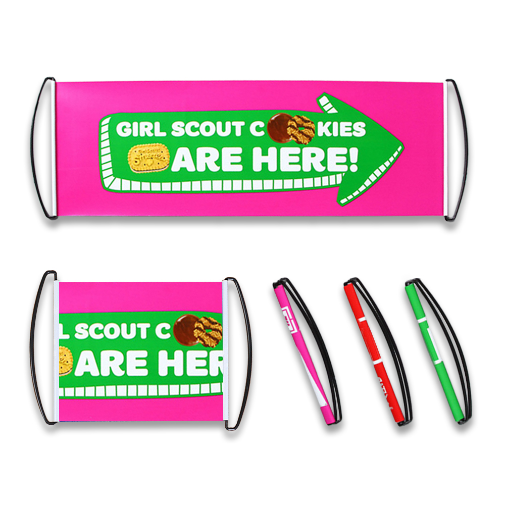 Retractable Hand Roll Banner,Flags