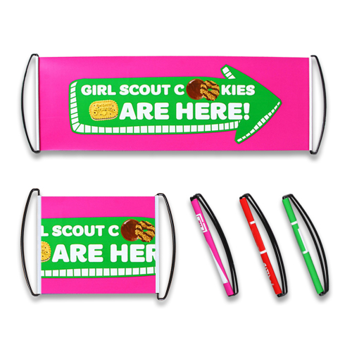 Retractable Hand Roll Banner,Flags
