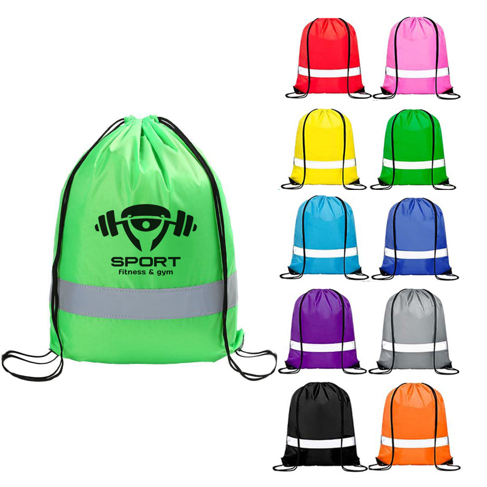 Drawstring Reflective Backpack,Bags