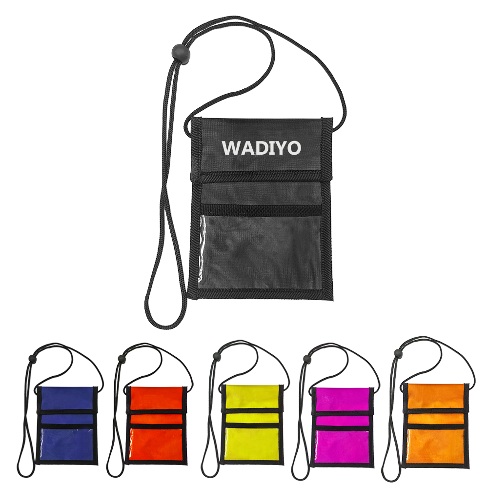 Folded Neck Wallet With Clear PVC Window,Bags