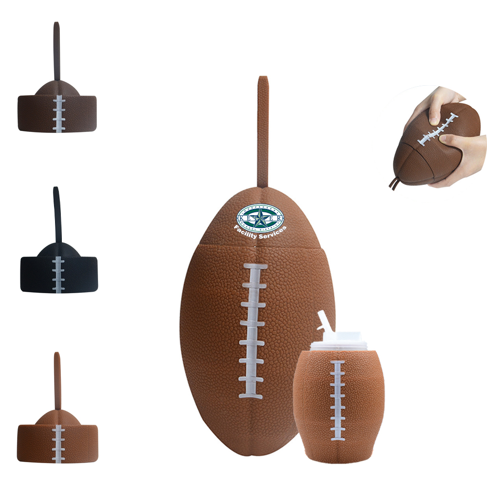 Rugby Shape Collapsible Silicone Sports Bottle,Drinkware