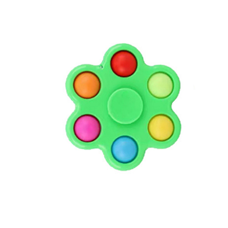 Six Bubble Flower Fidget Push Pop Spinner,Games & Toys & Stress Relievers
